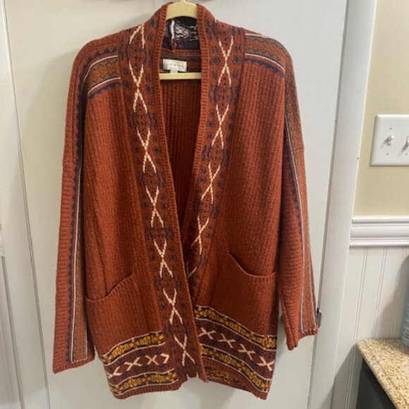 Lucky Brand | Sweaters | Lucky Brand Long Cardigan Size Xl Aztec ...